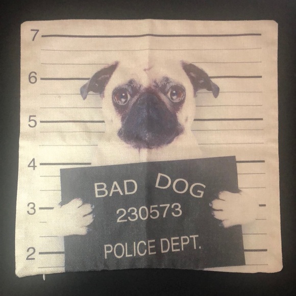 Accents | Pug Mugshot Tweed Pillow Cover | Poshmark